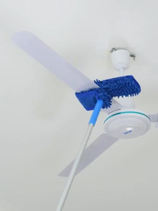 【SKIT SG】T-Shape Ceiling Fan Duster with Extendable Pole, Absorb Dust ...