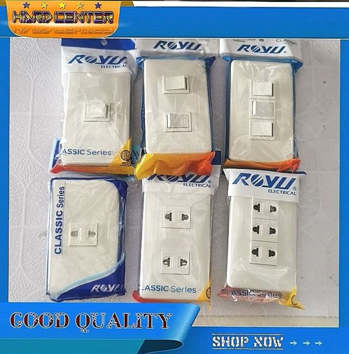 ROYU Wiring Devices Classic Switches and Classic Series Outlet 1Gang ...