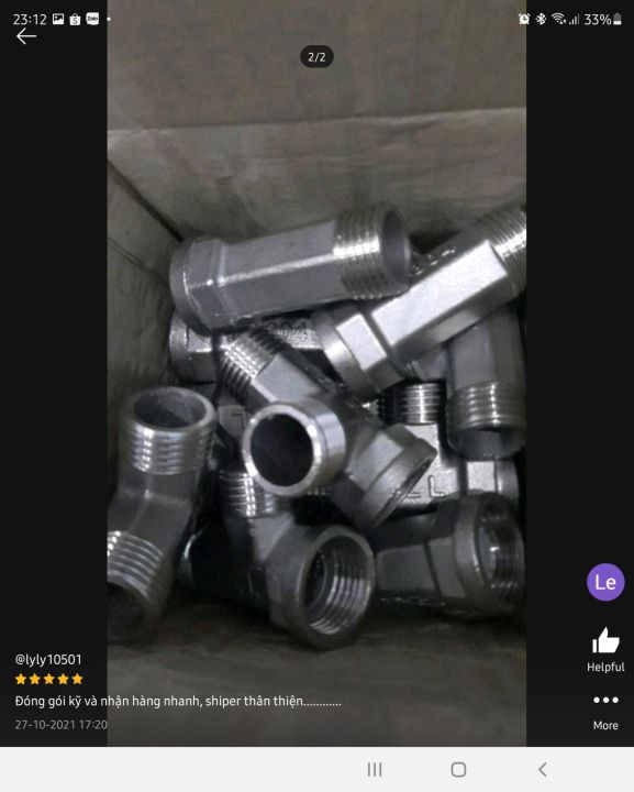[Q.Tân Bình] Tê inox 21 15. 2 đầu ren ngoài 1 đầu ren trong | Lazada.vn
