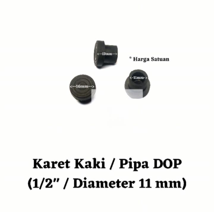 karet DOP 1/2 inch / 11mm Tutup kaki meja kursi rak besi / tutup besi bulat | Lazada Indonesia
