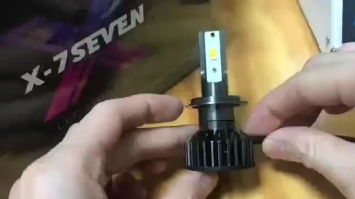 USA Standard X-7SEVEN Tricolor color H4 LED Headlight Bulbs F2 Series ...