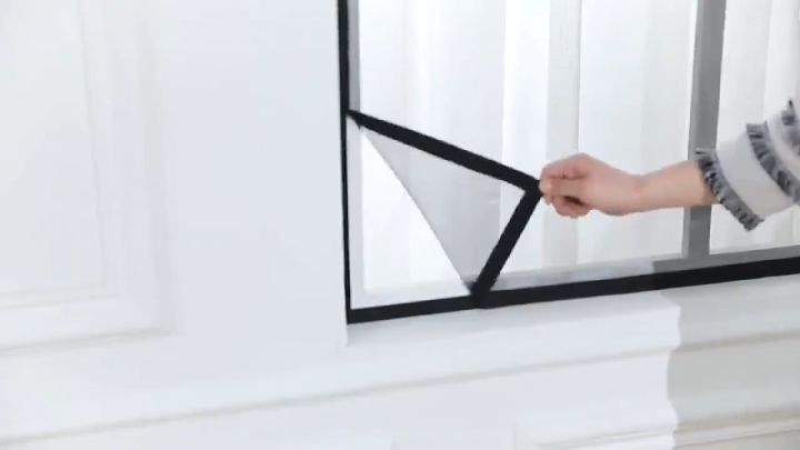 Velcro window net household simple anti mosquito gauze detachable ...