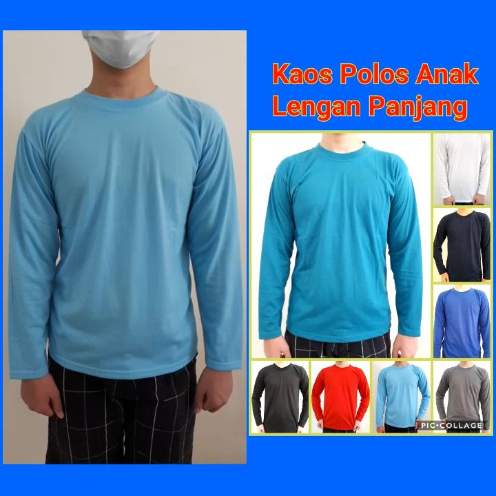Kaos Oblong Polos Panjang Anak Benhur - Kaos Polos Lengan Panjang Anak ... Kaos Oblong Polos Panjang Anak Benhur - Kaos Polos Lengan Panjang Anak ...