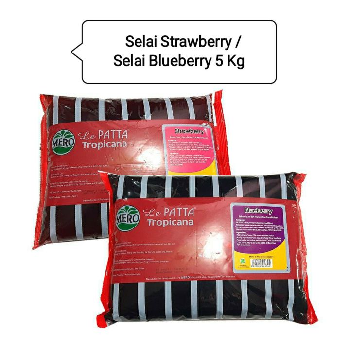 Selai Strawberry 5 Kg Pack Besar Merk MERO Le Patta Repack Kiloan ...