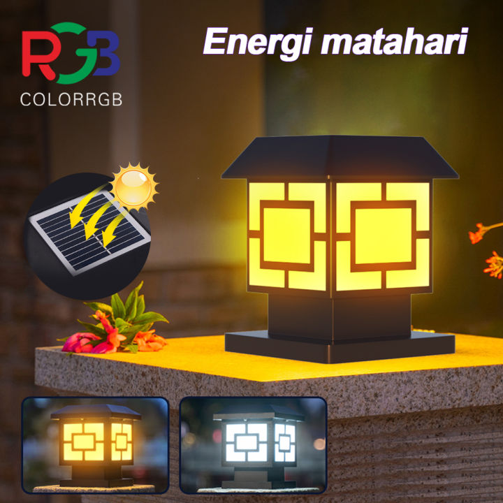 Lampu Taman Pilar Pagar outdoor tahan air, Lampu Dekorasi Pagar Depan ...