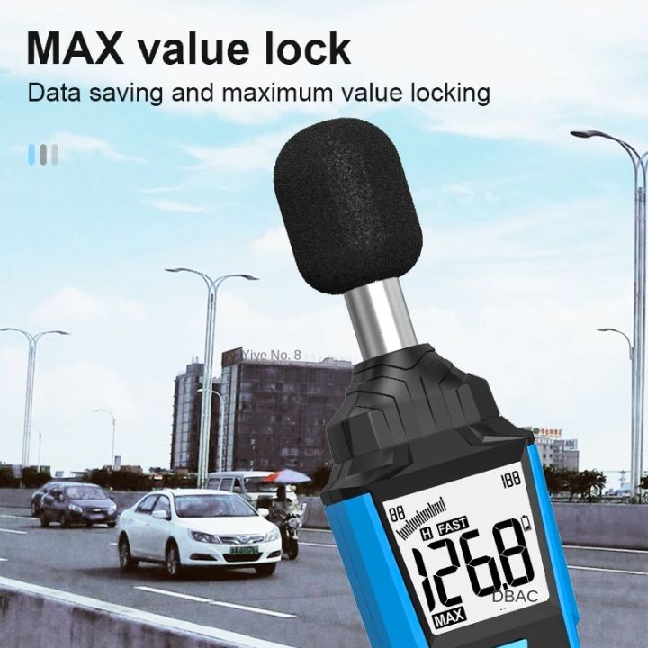 Sound Level Meter 30~130dB Decibels Noise Audio Measuring Max Value ...