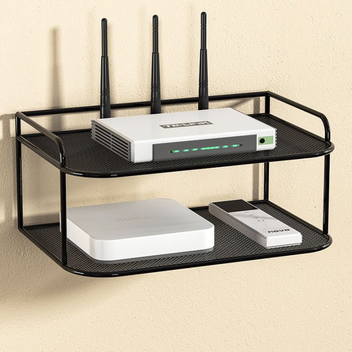 Router Holder Storage Box Set-Top Box Rack TV Wall Bracket Box WiFi ...