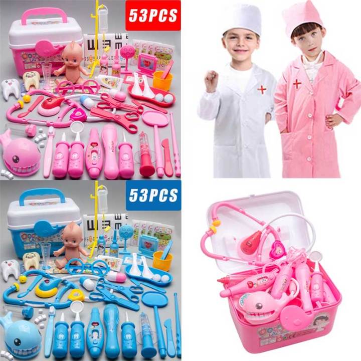 43/53pcs Doctor Toys Set hild Pretend Play Doctor Nurse Toy Set ...