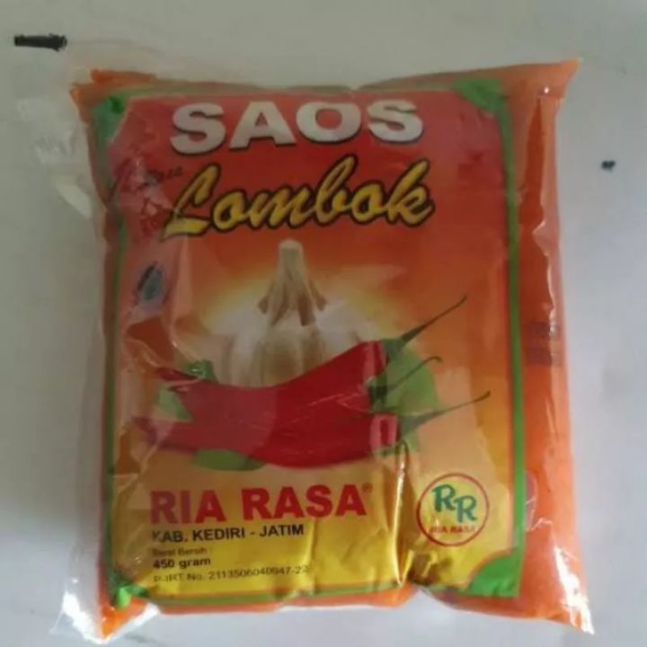 450 gr saos mie ayam/saos lombok ria rasa/saos pedas mie ayam/saoa ...