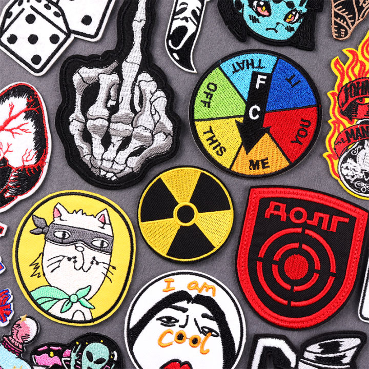 Hip Hop Punk Patches For Clothing Nuclear Power Plant Radiation Patch ...
