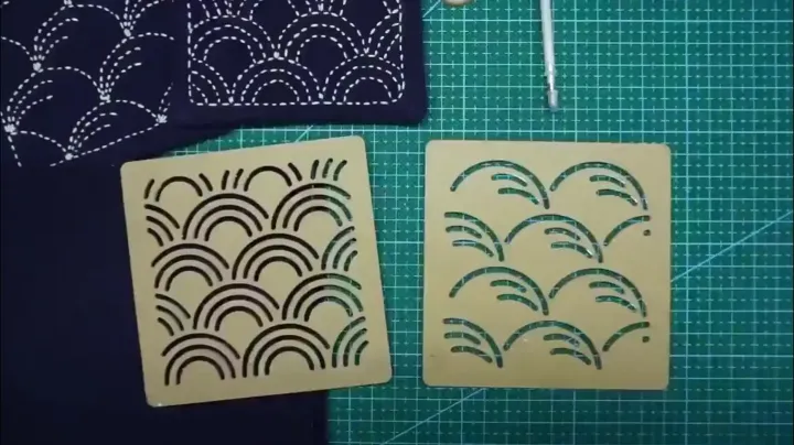 Sashiko Stencils by Acrylic Wave - Sashiko Embroidery Pattern ...