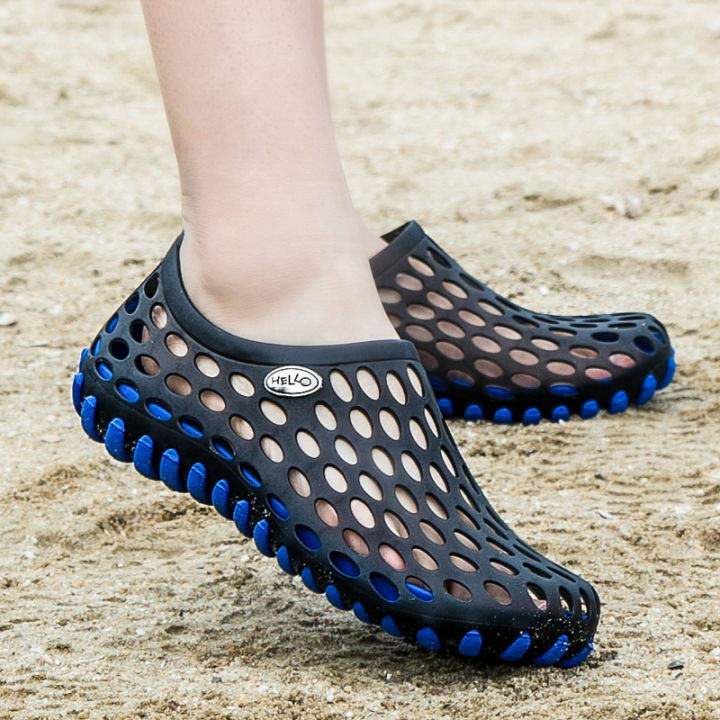 Sporty Nest Hole Shoes Women's Fashionable Slip-On Water Shoes Beach ...