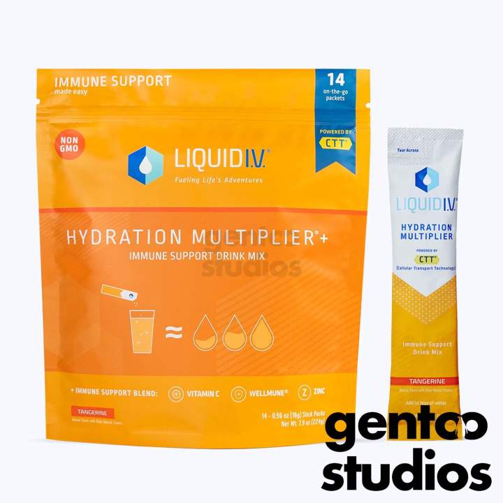 Liquid I.V. Hydration Multiplier + Immune Support - Tangerine Flavor ...