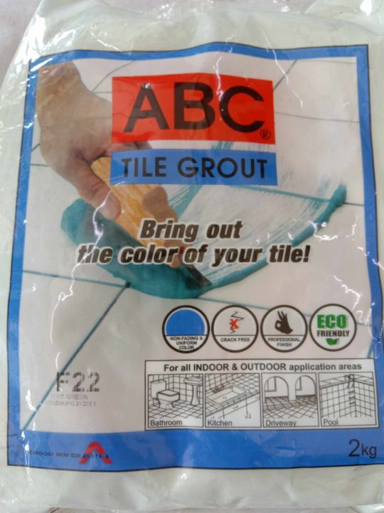 ABC TILE GROUT F22 mint green 2kg | Lazada PH
