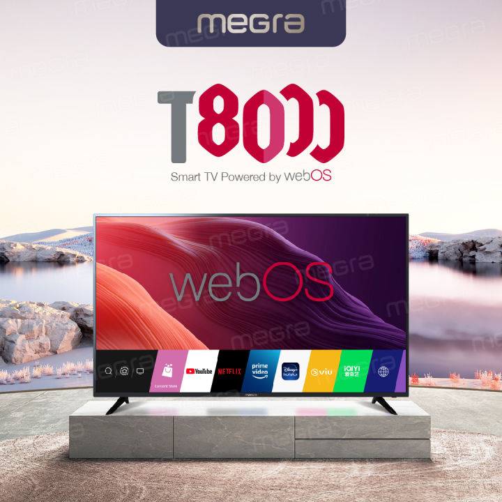 MEGRA 65" / 55" / 50" webOS TV Smart TV 4K UHD TV With AI Voice Control Powered By webOS T9000 ...