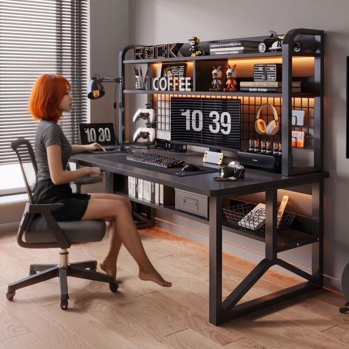 Modern Minimalist Computer Desk Home Office Workstation Desktop Gaming ...