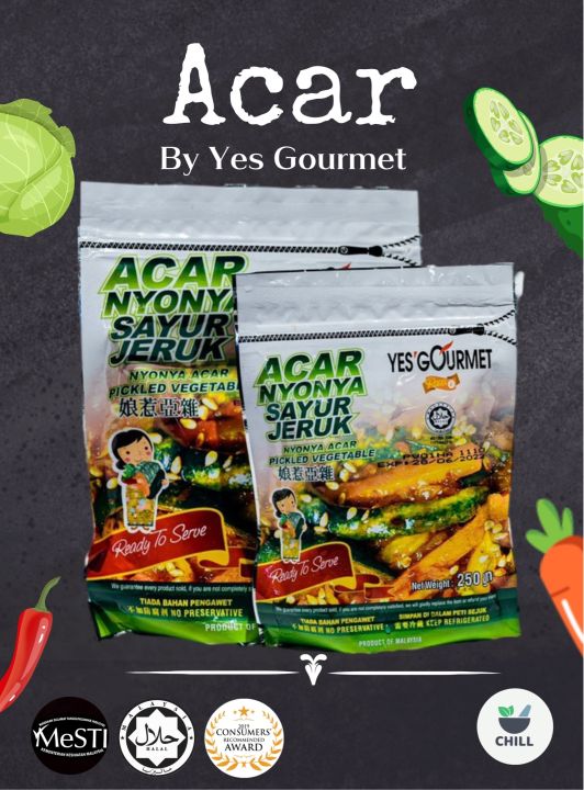 Nyonya Acar 500G by Yes Gourmet【Ready Stock】HALAL certified | Lazada