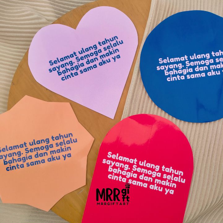 KARTU UCAPAN BENTUK LOVE KUBAH BULAT BUNDAR greeting card lucu untuk ...