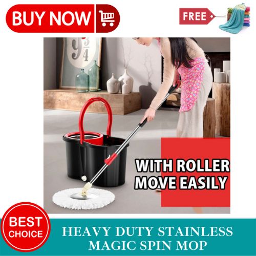 cobe Magic Spin Mop Stainless / Magic Spin Mop Set / Magic Spin Mop ...