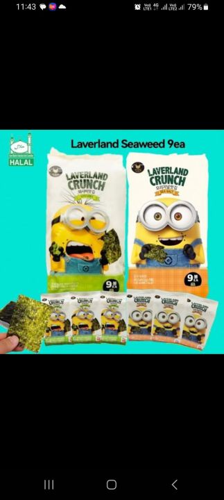(HALAL) [BIG PACK] LAVERLAND SEAWEED | Lazada