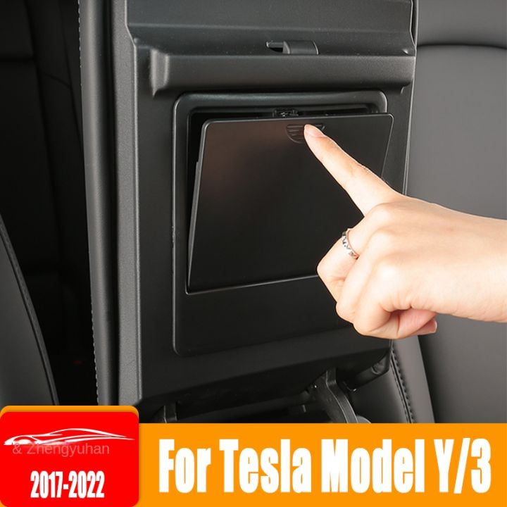 Car Central Control Storage Button Box Cover For Tesla Model 3 Y 2017 ...