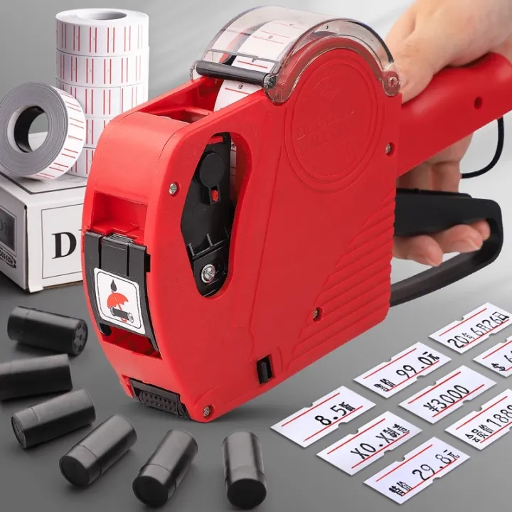 Tagging Gun 8 Digits Price Tag Gun Labeller With Labels with ink roll ...