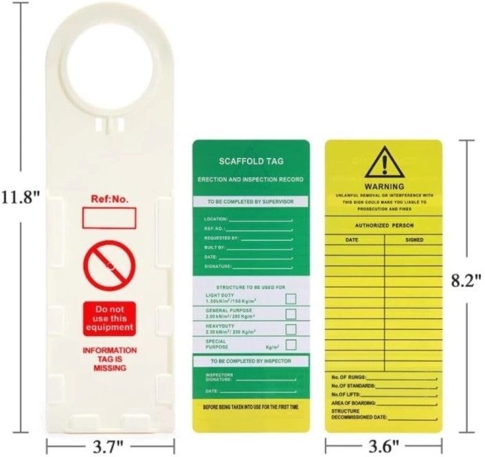 Scaffolding Inspection Tag - Tagout Lockout For Safety | Lazada Indonesia