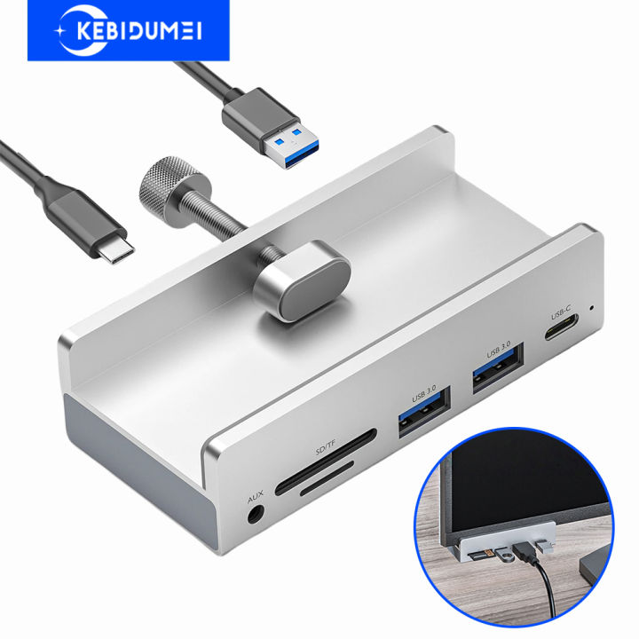 6 Ports Clip Style Docking Station USB 3.0 Hubs 5Gbps Transmission USB ...