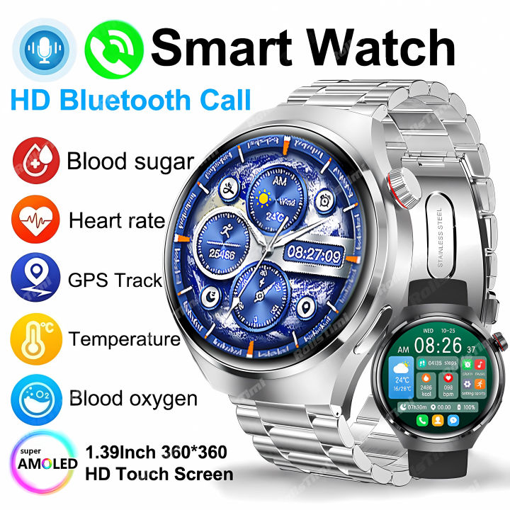 Smart Watch Bluetooth Call IP68 Waterproof NFC Smart Watch Men AMOLED ...