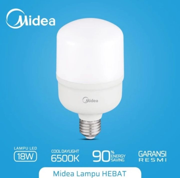Midea Lampu LED 18 Watt Putih 6500K E27 18W | Lazada Indonesia