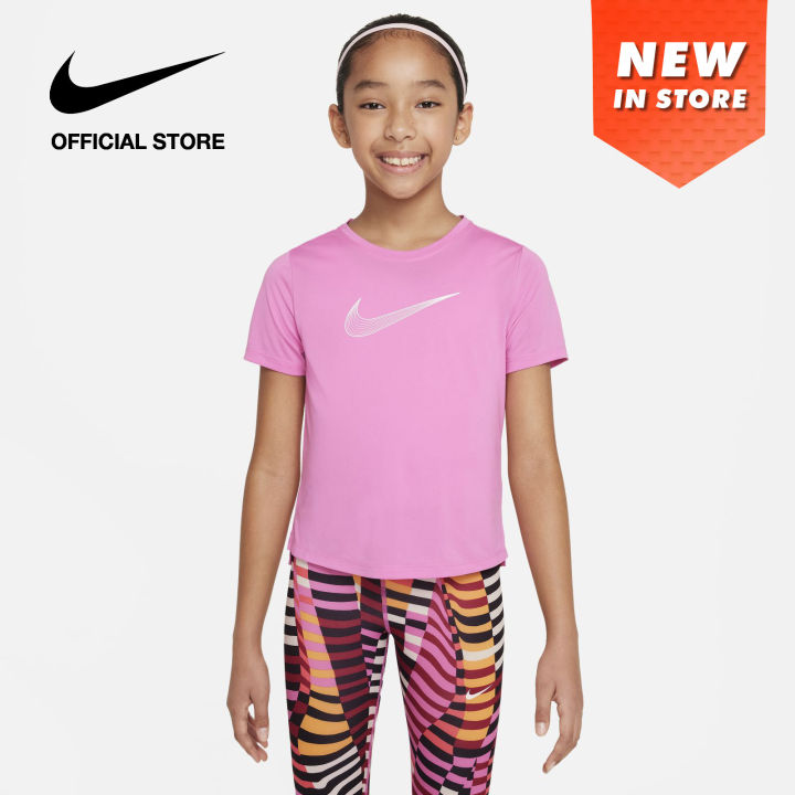 Nike Dri-FIT Kids' One Big Kids' (Girls') Short-Sleeve Training Top ...