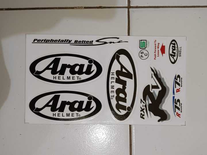 sticker helm arai, sticker untuk helm variasi arai helmet | Lazada ...