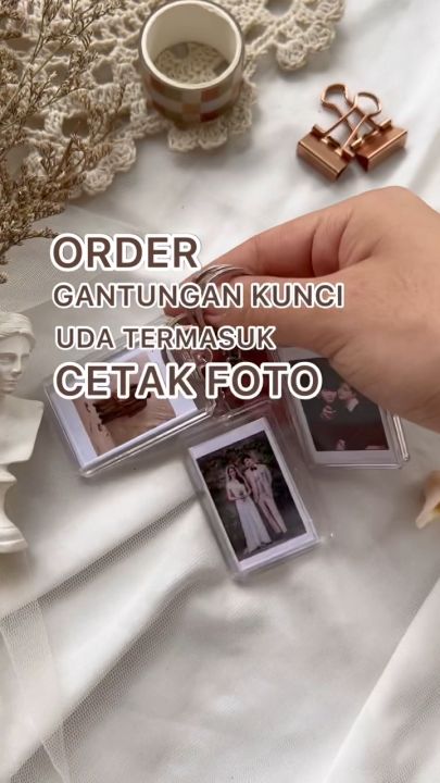 Gantungan Kunci Custom Foto sendiri Bolak-Balik foto bebas lepas pasang ...