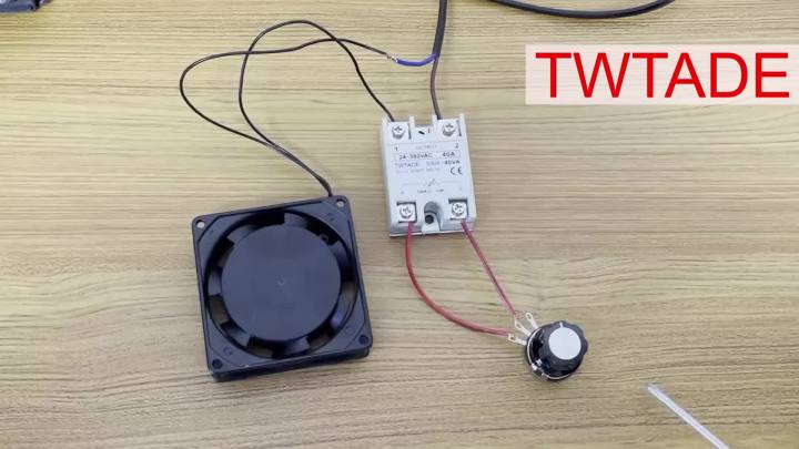 TWTADE SSR-40VA 500K ohm 1/4W to 24-380VAC 40A Single Phase Solid State ...