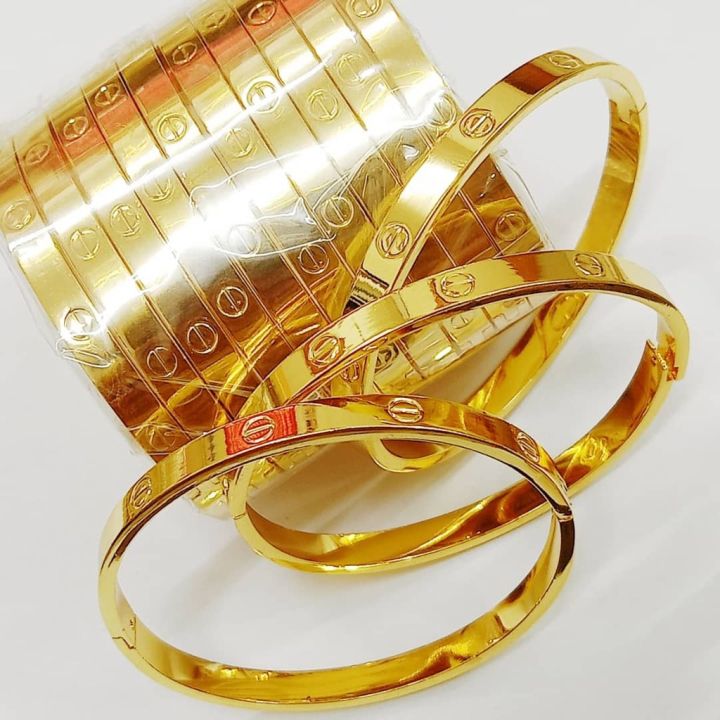 FREE COP 916 Bangle 6mm Emas Korea bangkok 24k GOLD PLATED | Lazada