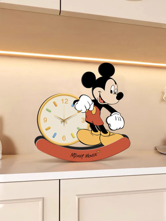Creative Mickey Cartoon Desktop Clock Living Room Bedroom Decor High ...
