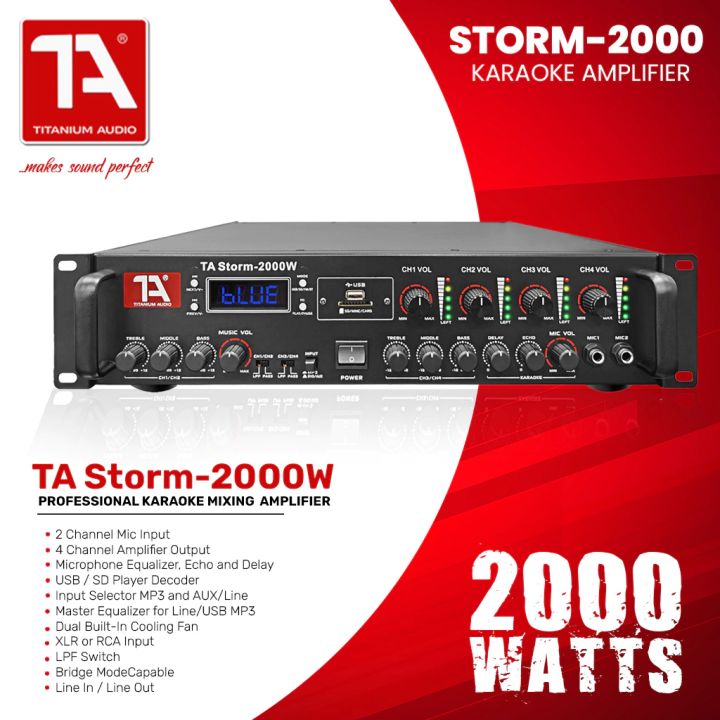 Titanium Audio TA Storm 2000w Karaoke Mixing Amplifier | Lazada PH
