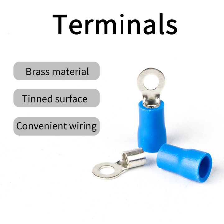 RV1.25/2/3.5/5.5 RV Cold-pressed Terminal Circular Wire Terminal O ...