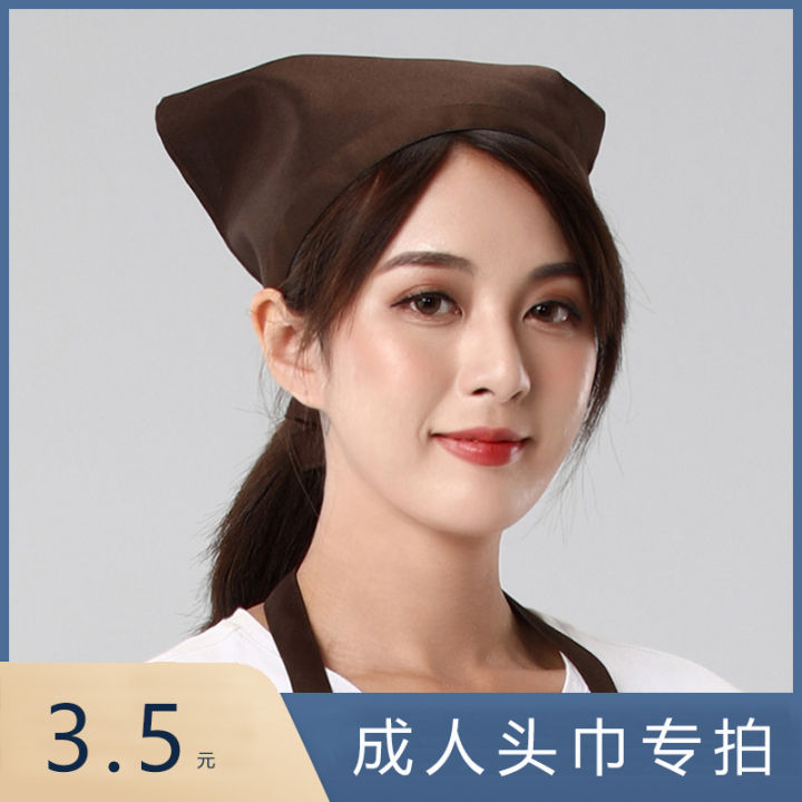 Waitress Uniform Set Restaurant Kitchen Workwear Women's Triangle Scarf ...