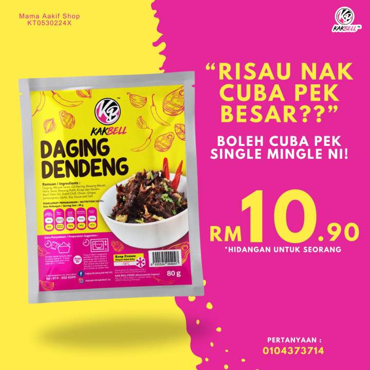 [FROZEN/SEJUKBEKU] DAGING DENDENG KAK BELL (NO COD) | Lazada