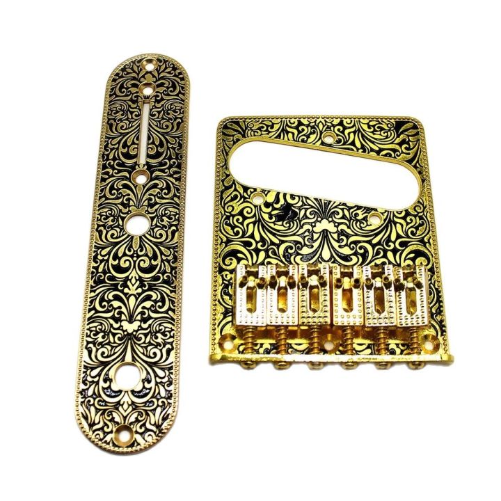 6 String Roller Saddle Bridge and Control Plate for TL Electric Guitar ...