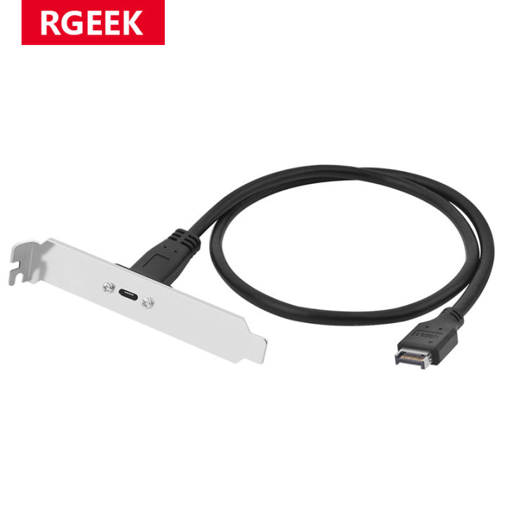 RGEEK 50cm USB 3.1 Front Panel Header Type-E To USB-C Type C Female ...