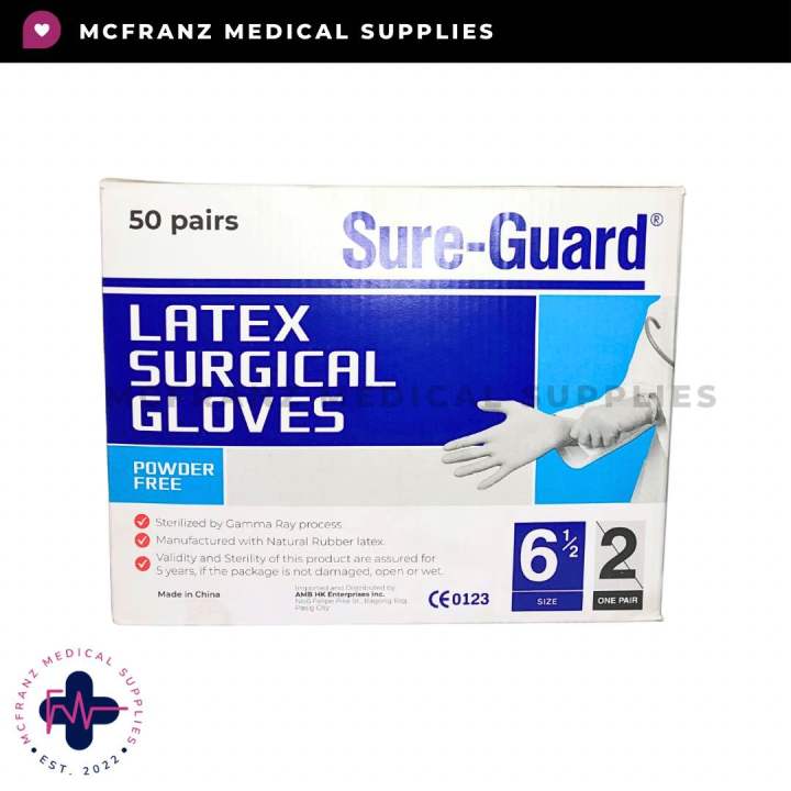 Sureguard Sterile Gloves Latex (Sold per Box) | Lazada PH