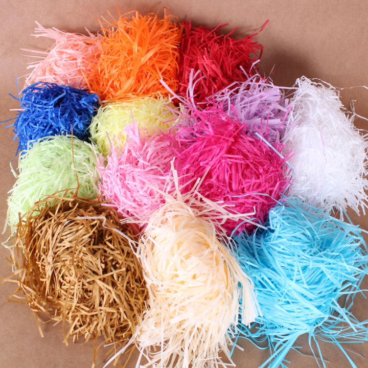 Colorful Paper Strips Filling Fragrant Raffia Grass Wedding Candy Box ...