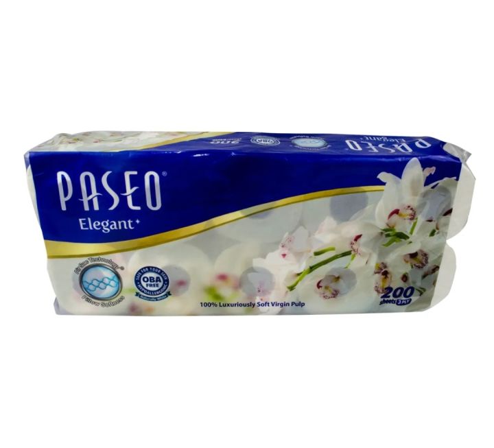 PASEO BATHROOM TISSUE 10 ROLLS PER PACK 200 sheets 3 ply & 4 ply ...