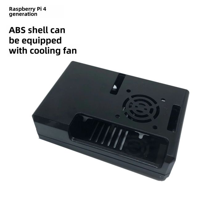 Raspberry Pi 4B Case Pi4 Model 3b2b Abs Shell Heat Dissipation Fan Box Pre-drilled Gpio For Easy ...