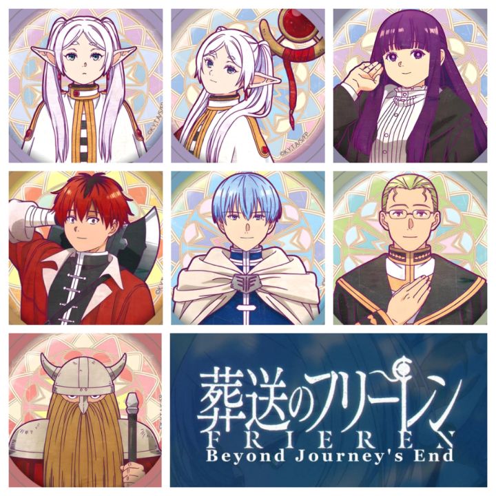 Frieren: Beyond Journey's End (Anime): Character Portrait Button Pin 1. ...