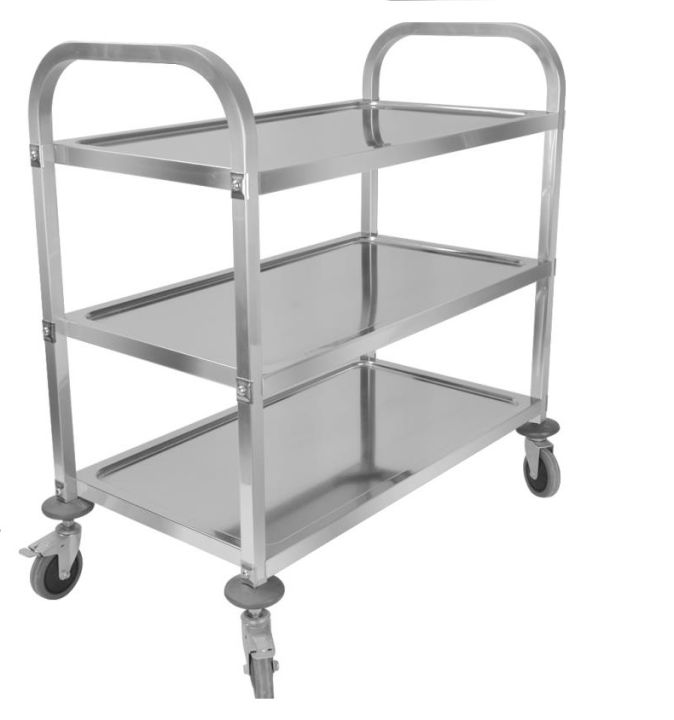 2 Tier Stainless Steel Trolley Troli | Lazada