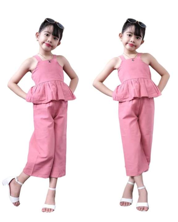 AMBER TERNO FOR KIDS GIRL (fit 2-6 y/o) Cotton linen fabric | Lazada PH