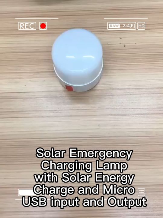 HS-V65 Solar Emergency Charging Lamp with battery indication light and ...